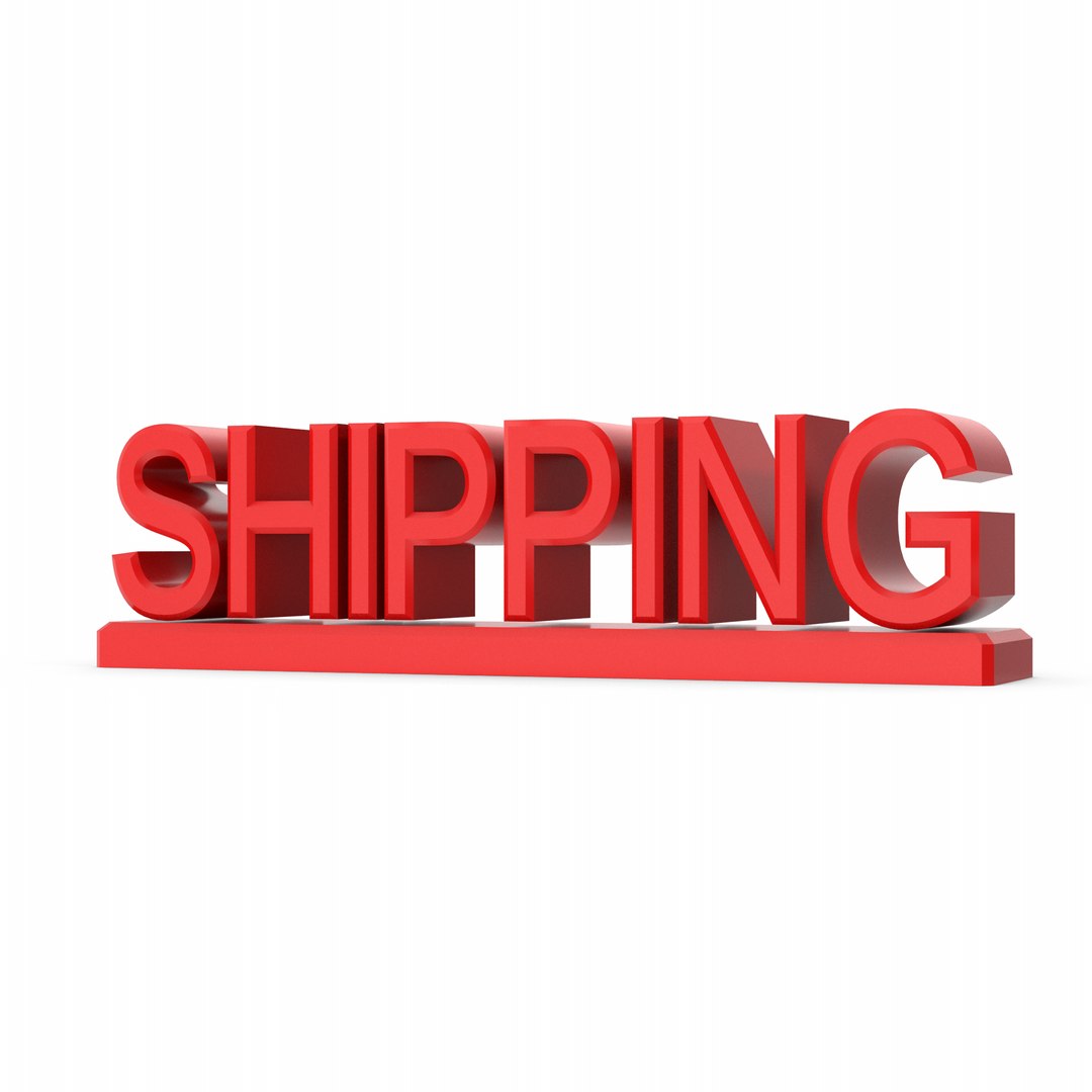 Shipping Sign 3D Model - TurboSquid 2247654