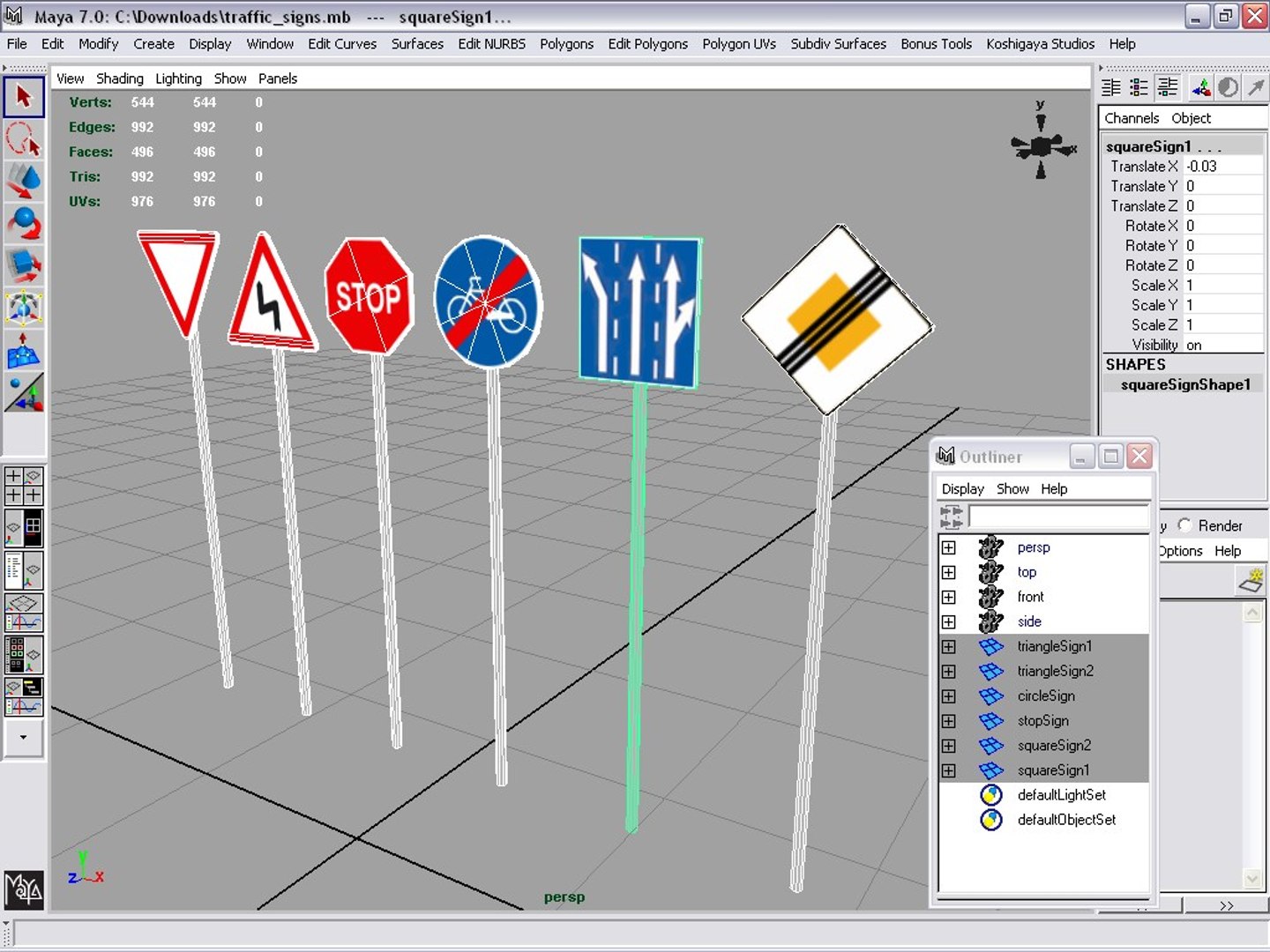 3d Model Traffic Signs