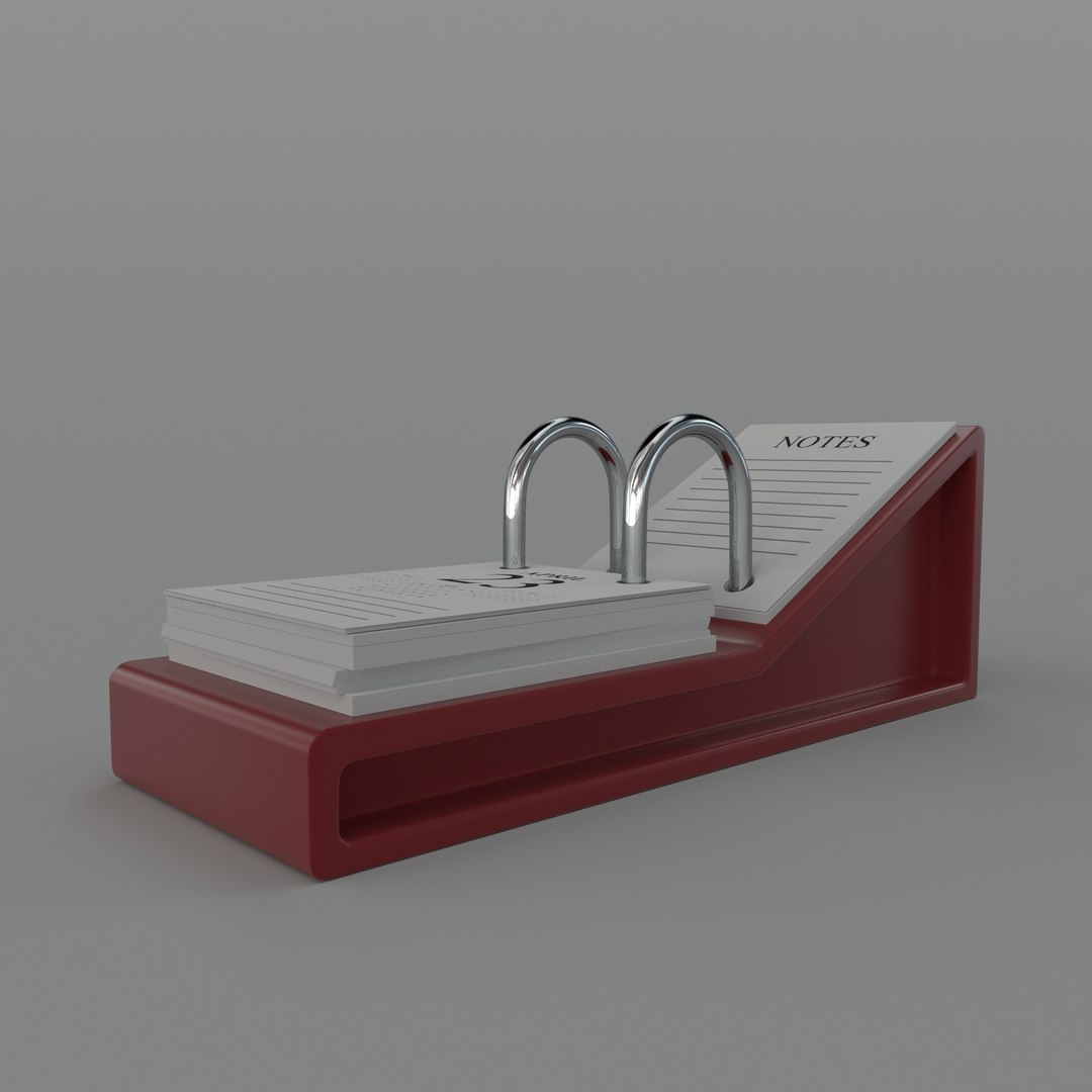 3d Model Desk Calender