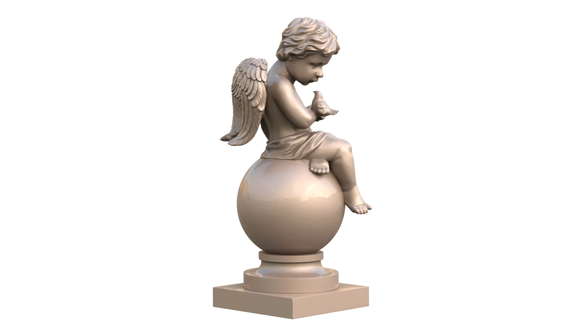 3D Angel Statue Model - TurboSquid 1855630
