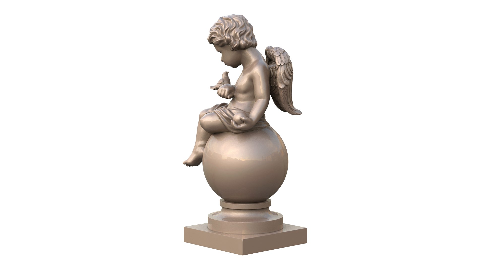 3D Angel Statue Model - TurboSquid 1855630