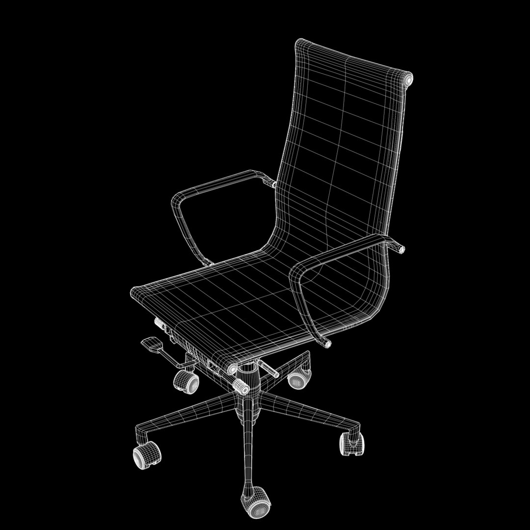3d model eames office mesh chair