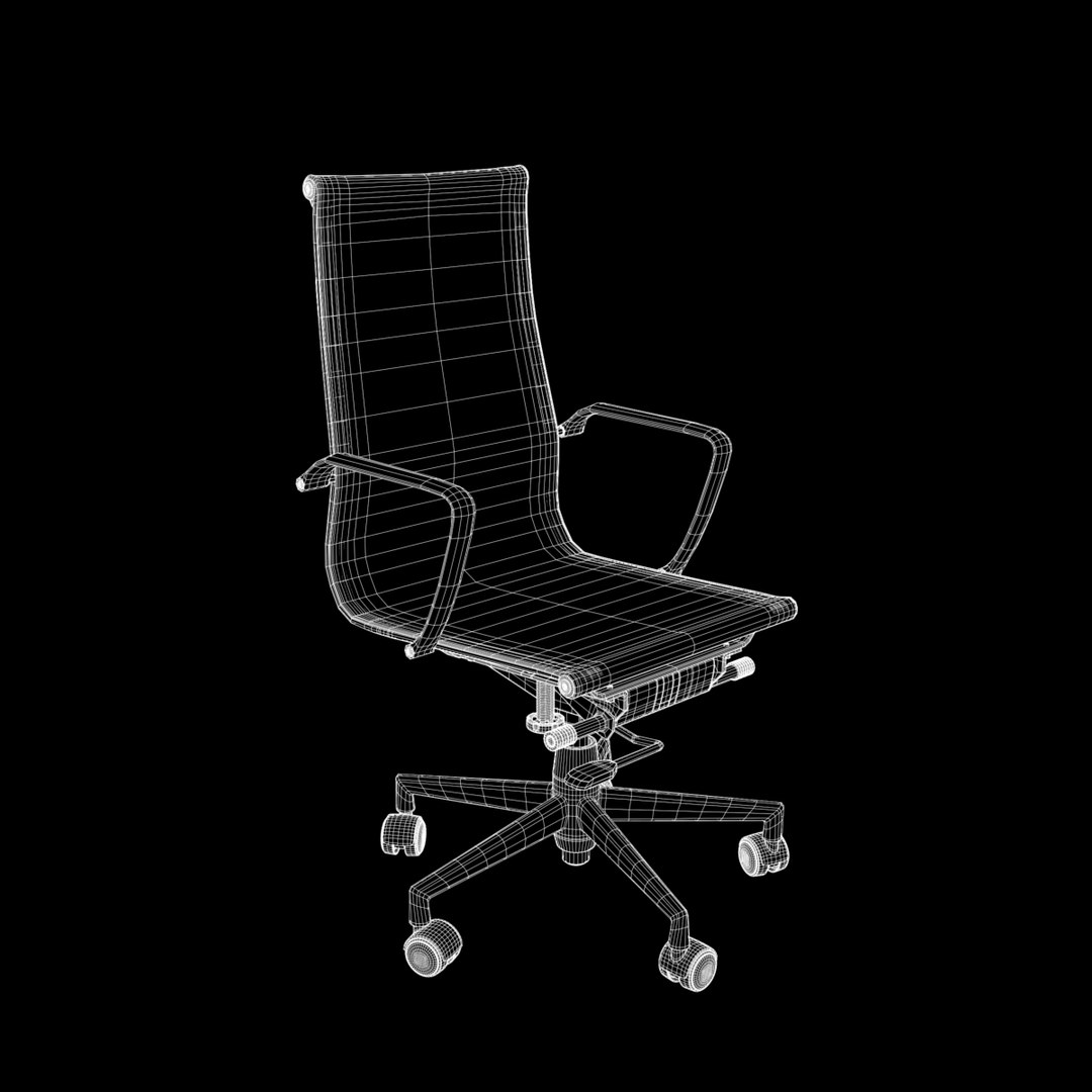3d model eames office mesh chair