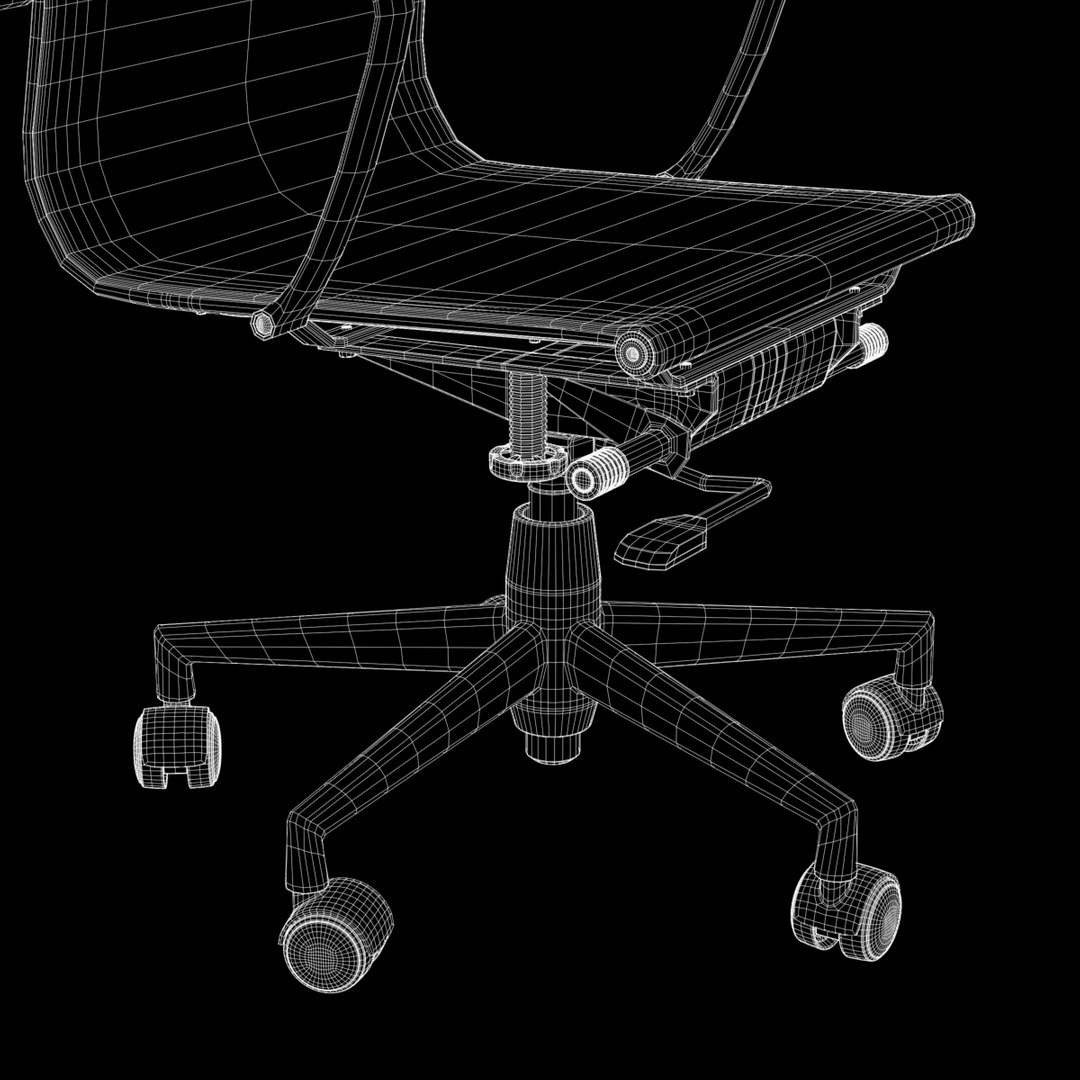 3d model eames office mesh chair