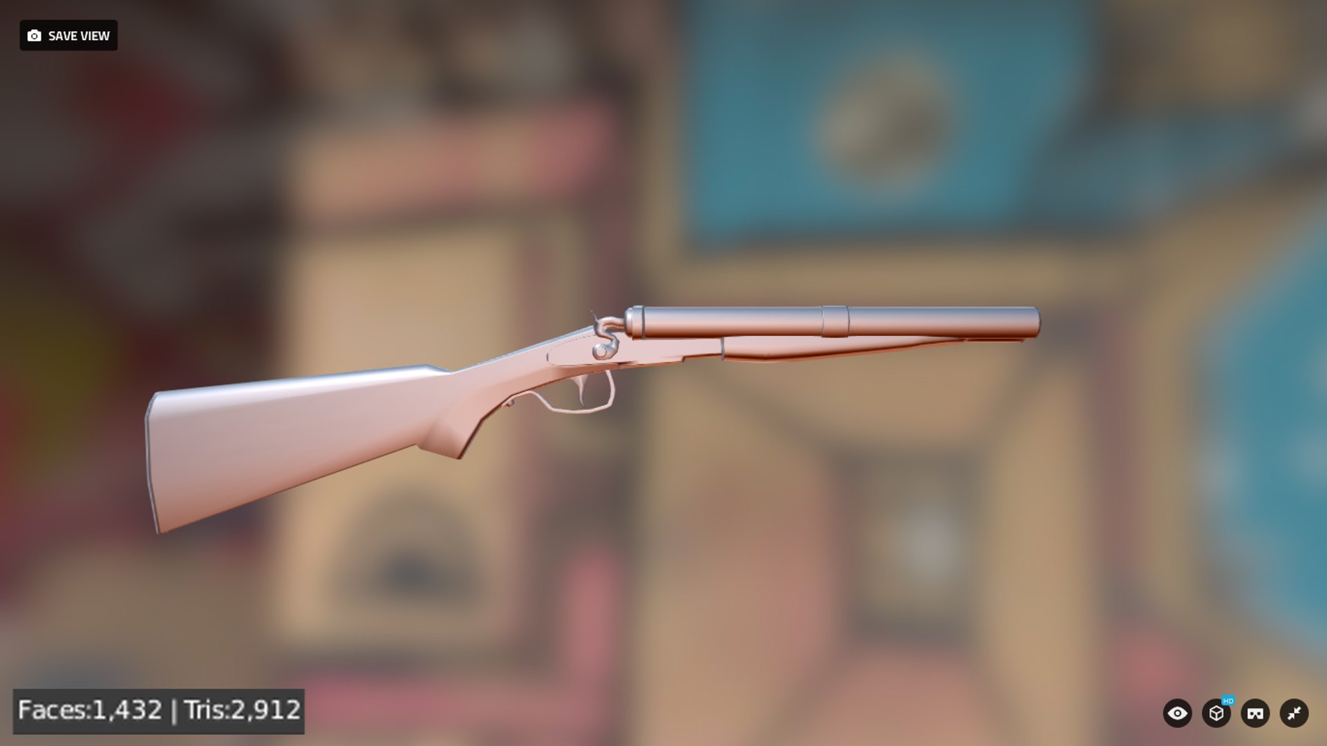 3d Model Shotgun Toz-66