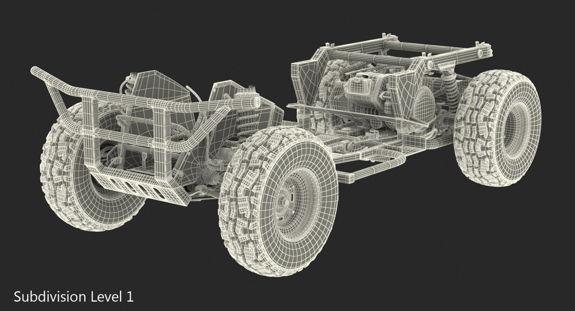 Atv 4x4 frame suspension 3D - TurboSquid 1413115