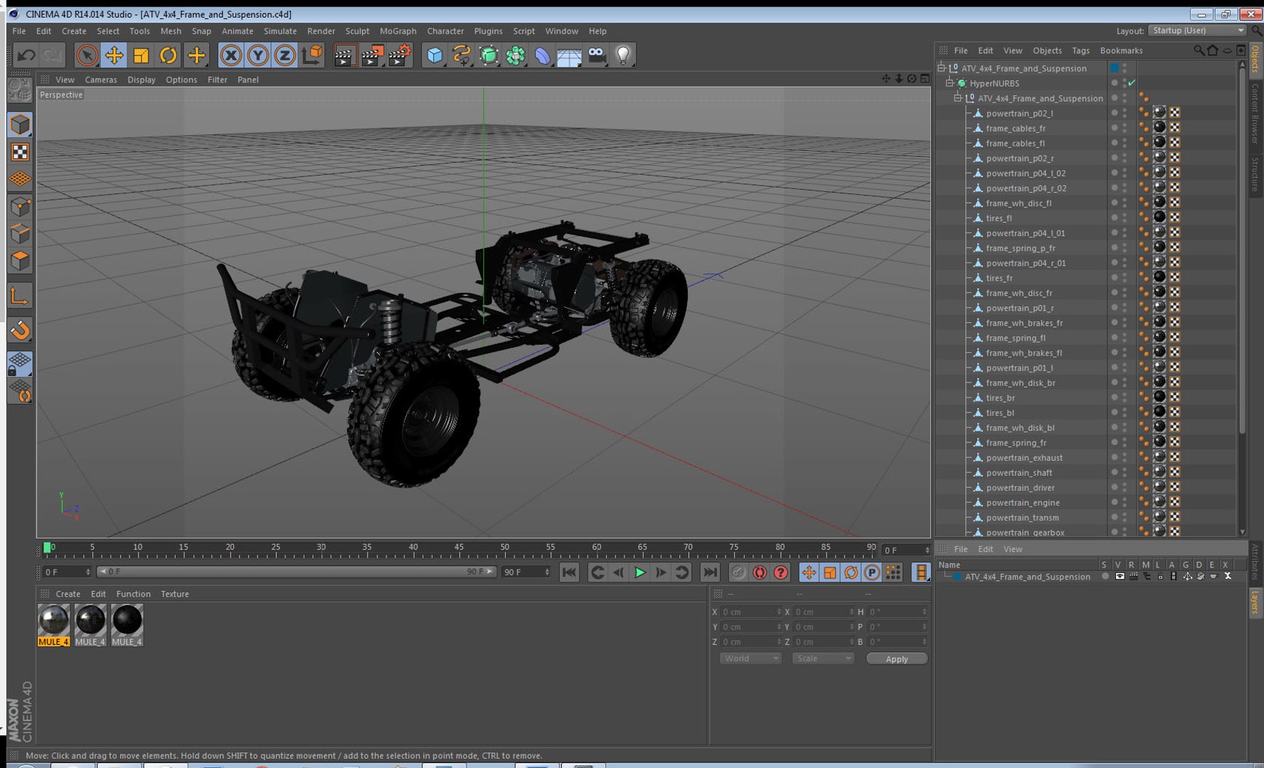 Atv 4x4 frame suspension 3D - TurboSquid 1413115