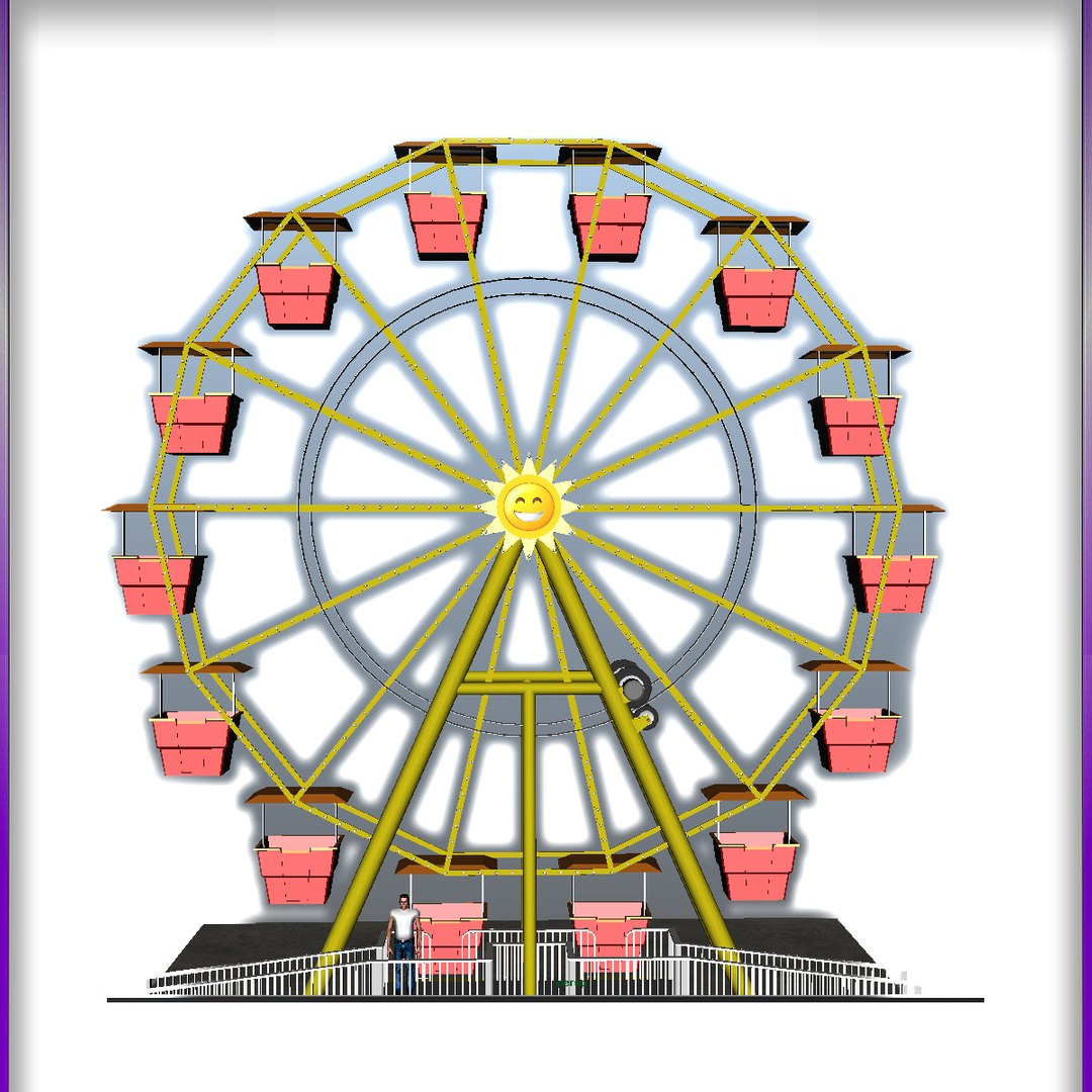 Classic Carnival Ferris Wheel 3D - TurboSquid 1789773