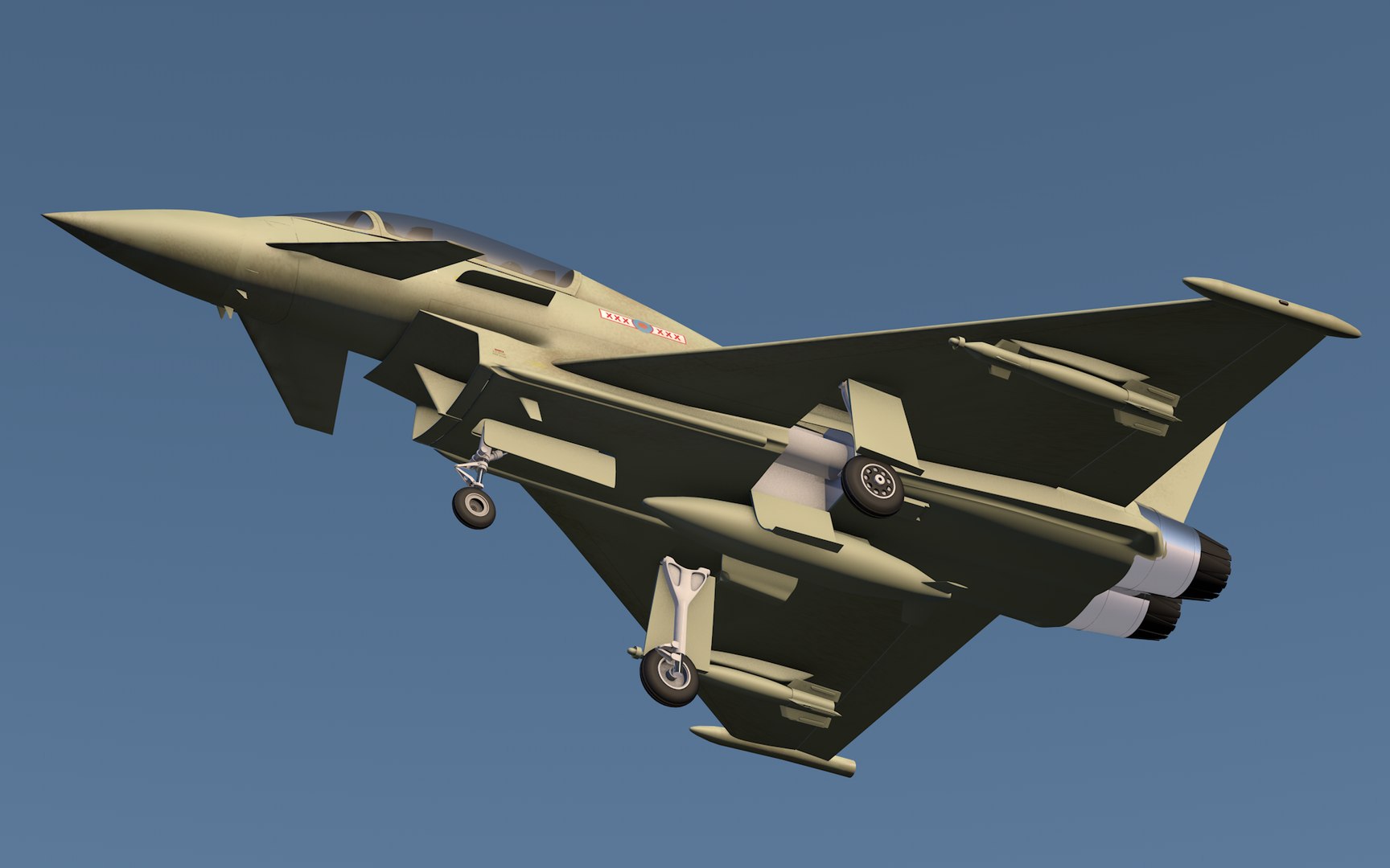 Eurofighter Typhoon Fighter Jet C4d