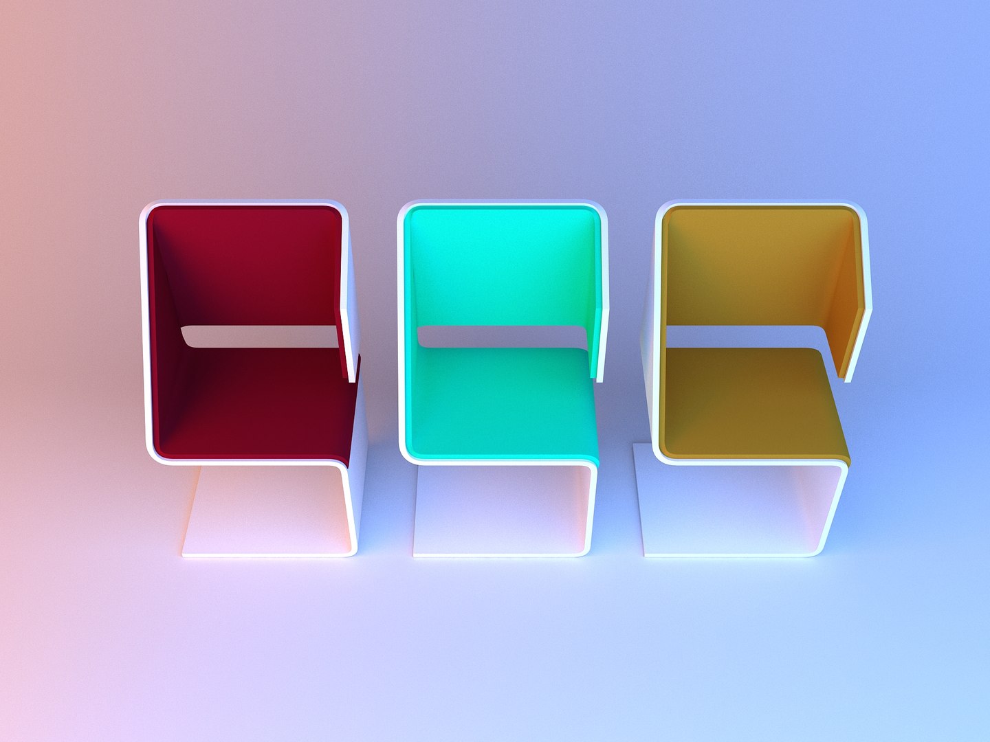 Loft color chairs 3D model - TurboSquid 1735430