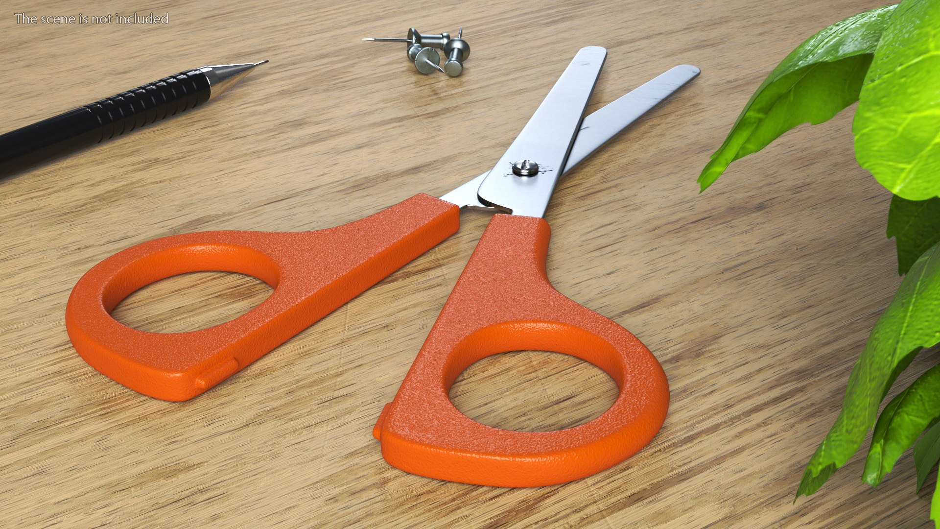 3D Orange Color Scissors Model - TurboSquid 2130645