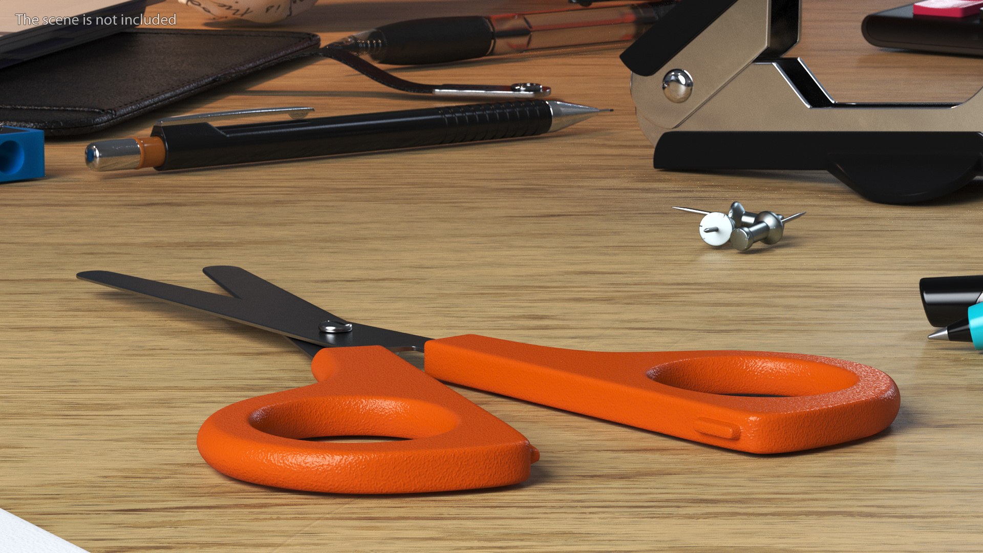 3D Orange Color Scissors Model - TurboSquid 2130645