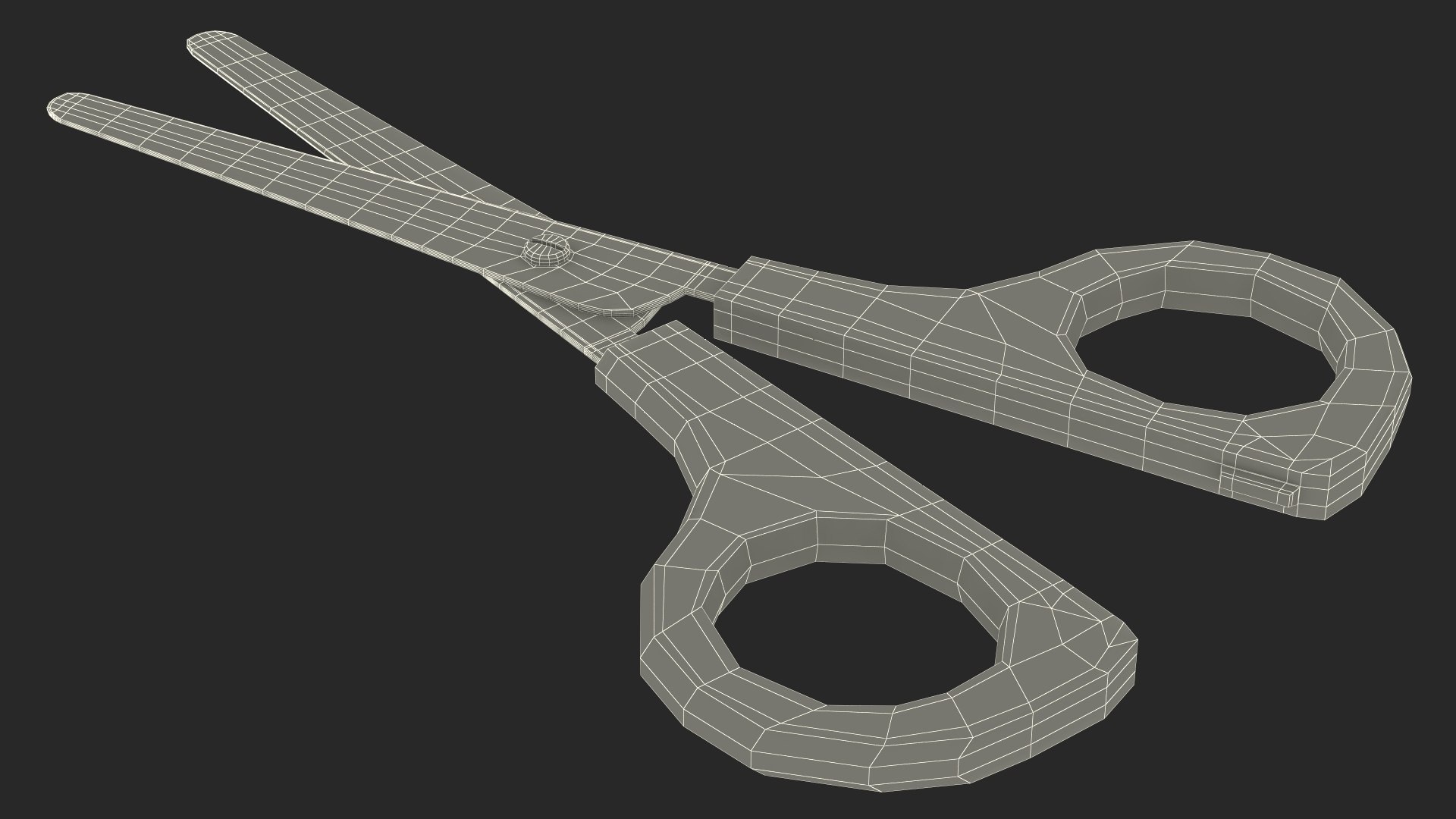 3D Orange Color Scissors model - TurboSquid 2130645