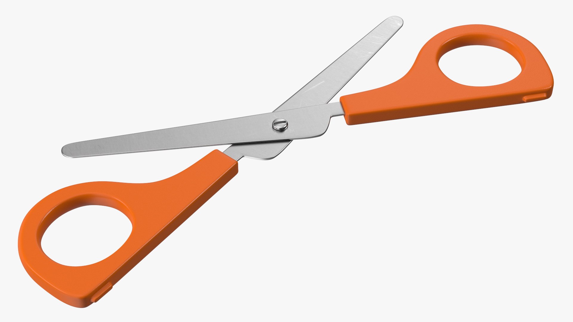 3D Orange Color Scissors model - TurboSquid 2130645