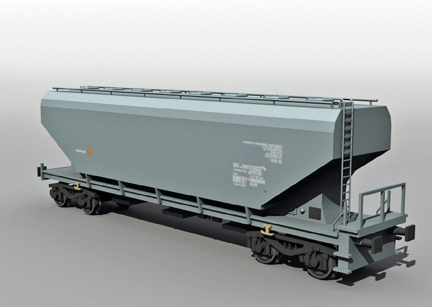 3d Hopper Railcar Model