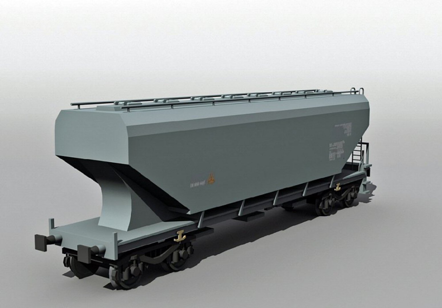 3d Hopper Railcar Model