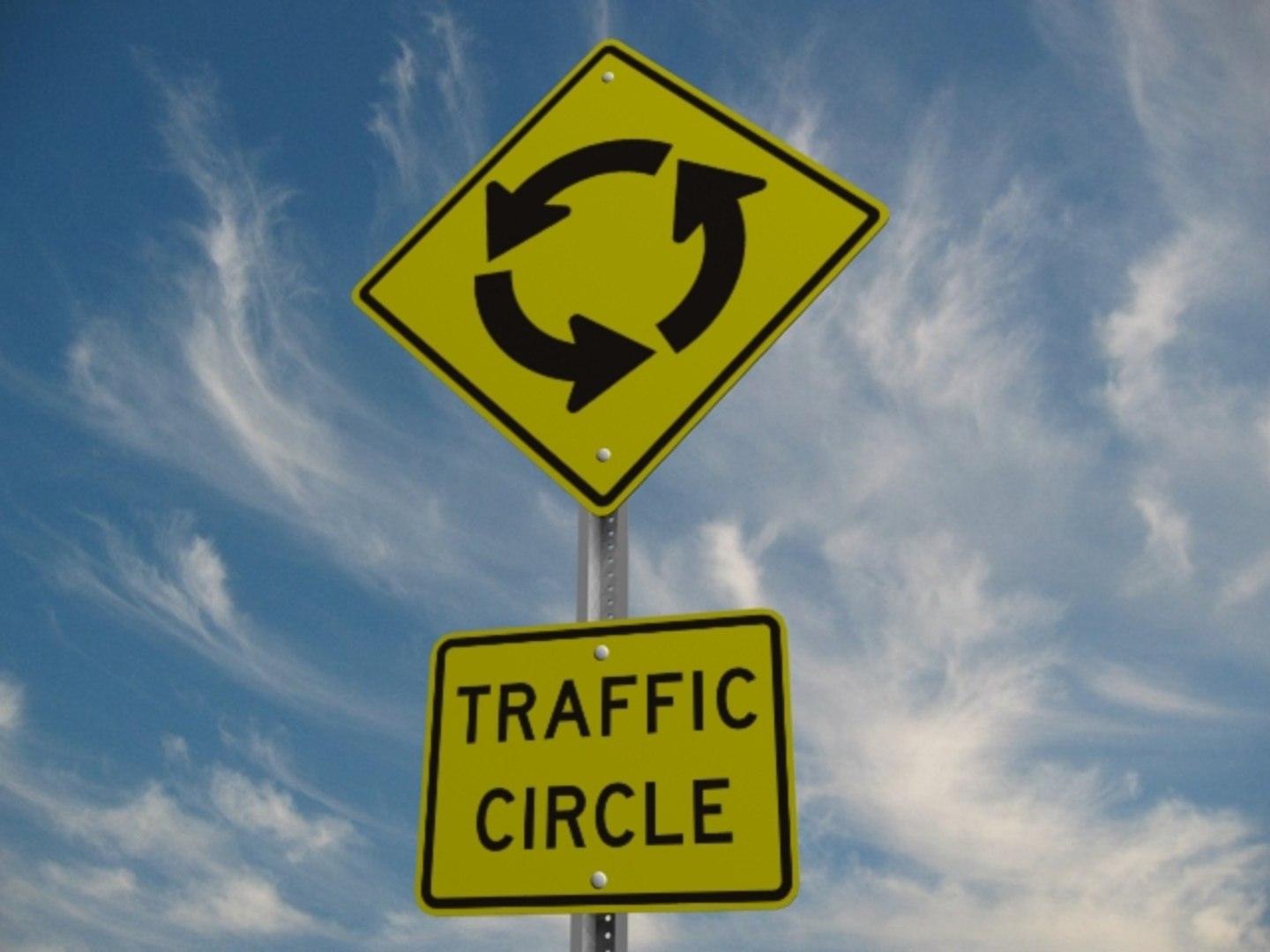 maya traffic circle street sign