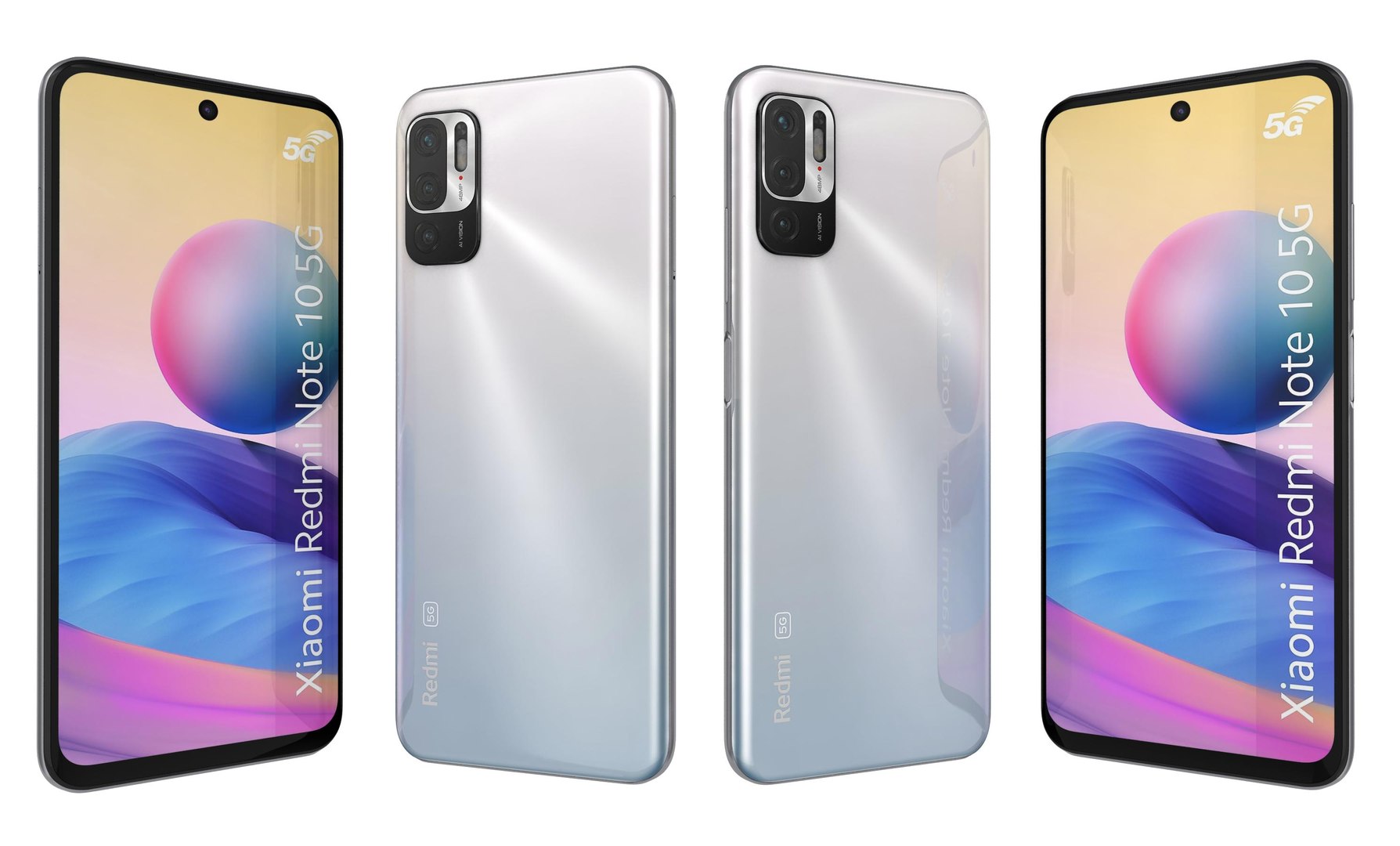 3D Xiaomi Redmi Note 10 5G Chrome Silver model - TurboSquid 1807705