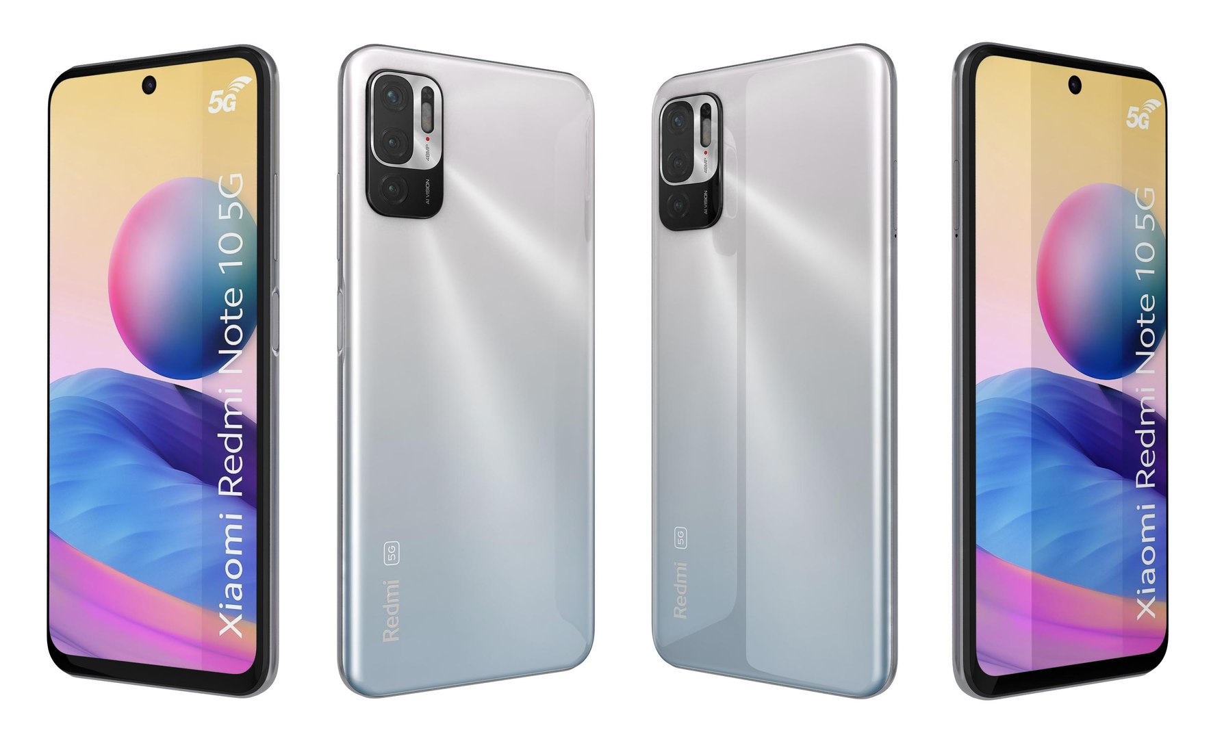 3D Xiaomi Redmi Note 10 5G Chrome Silver model - TurboSquid 1807705