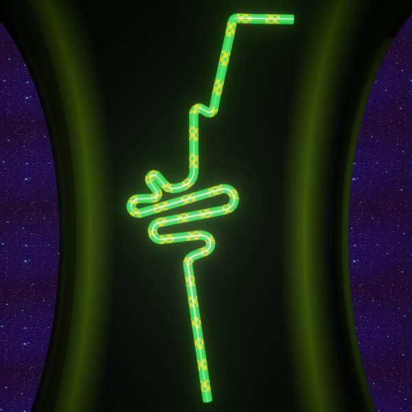 Crazy Straw Letter J 3D - TurboSquid 1801289