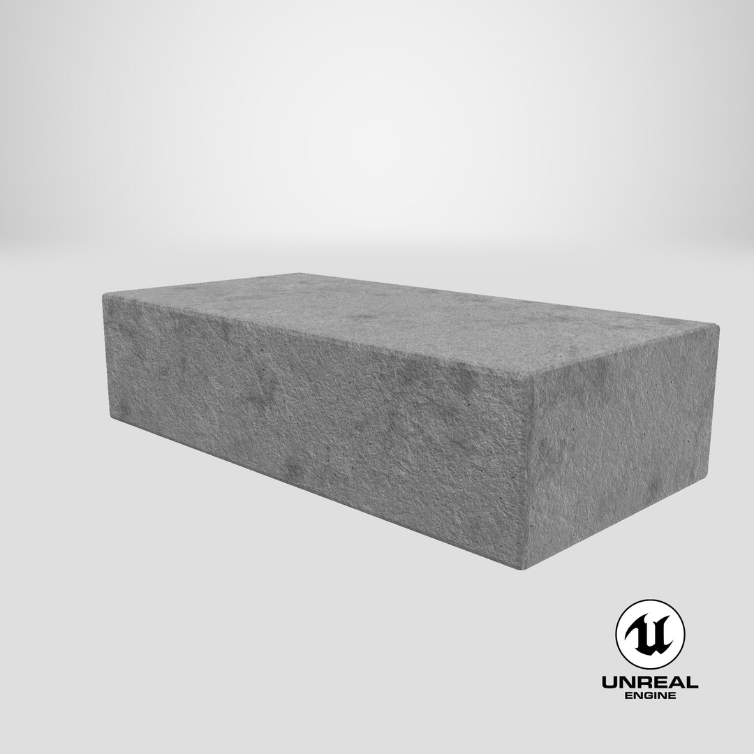 Solid Cinder Block 1 3d Model Turbosquid 2055457