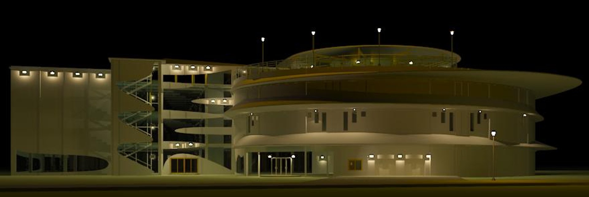 Parking Building 3d Rvt