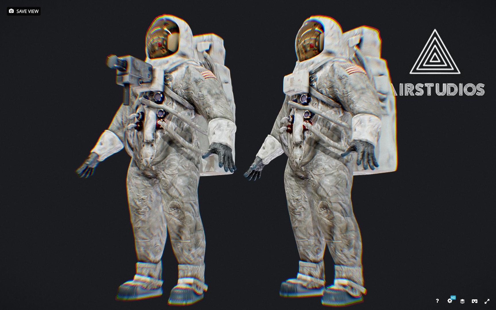 3D Neil Armstrong Buzz Aldrin Astronaut Space Suits Model - TurboSquid ...