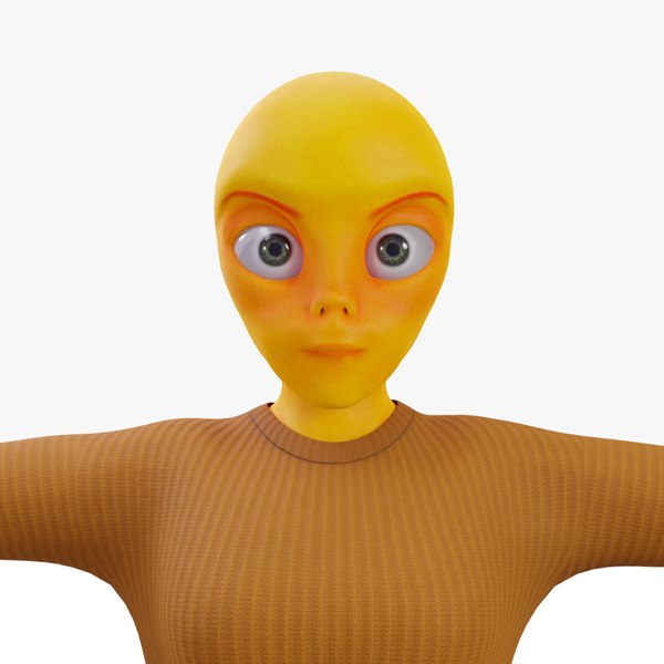 Alien Female Cartoon 3D model - TurboSquid 2037588