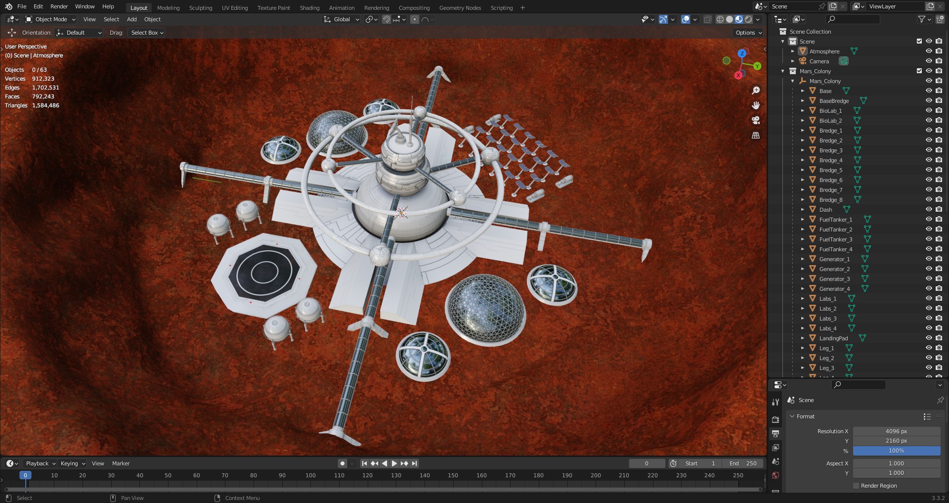 Mars Colony 4K PBR 3D - TurboSquid 2192663