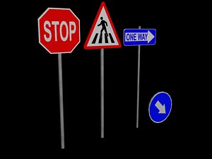 Free 3D Road-Sign Models | TurboSquid