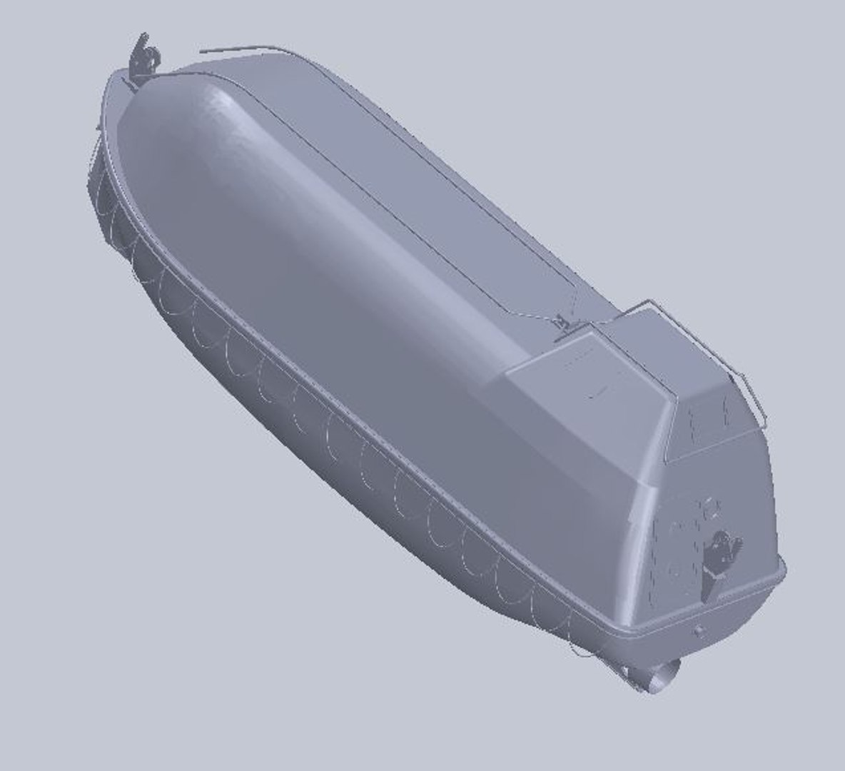 3ds Max Printable Lifeboat Boat