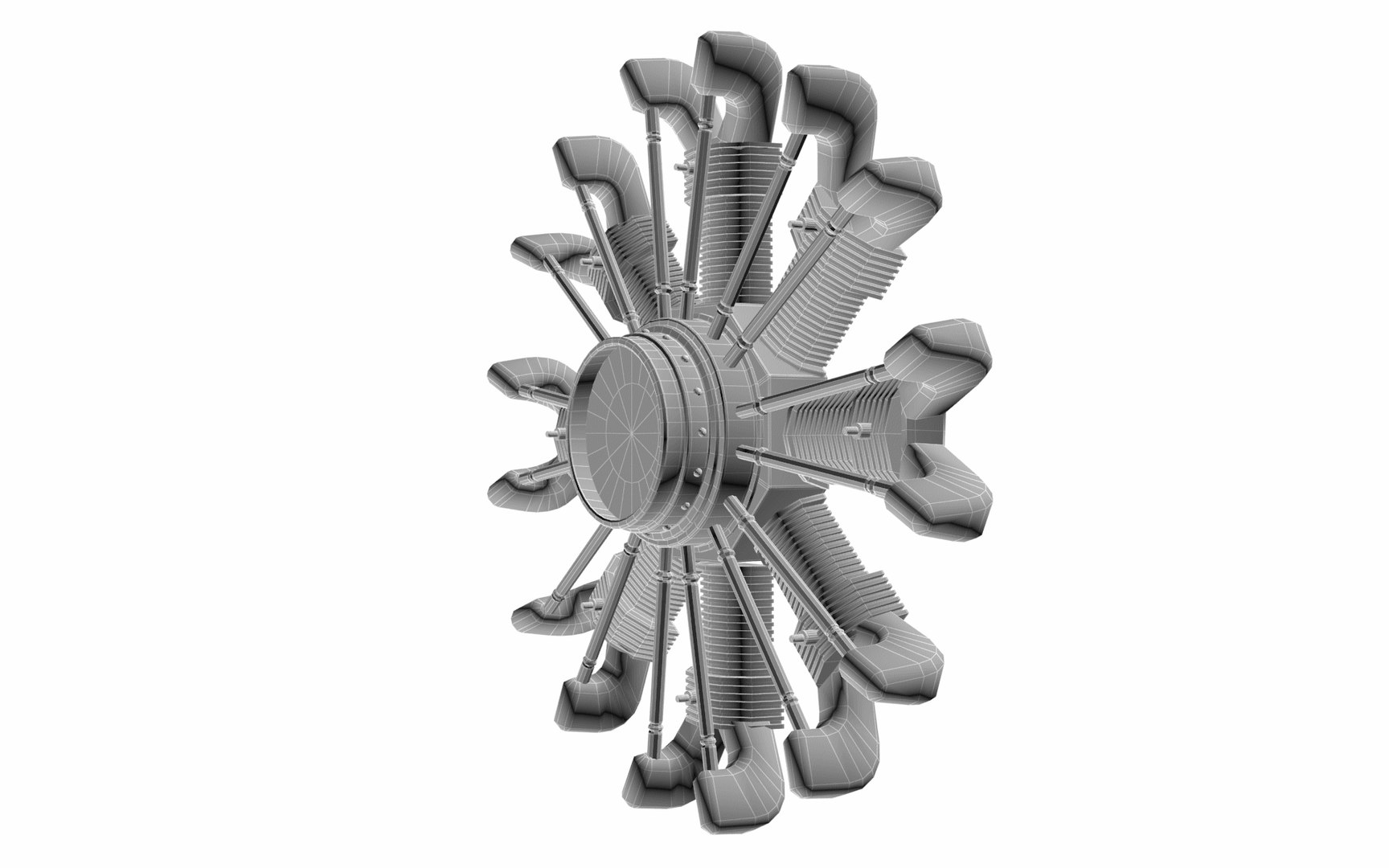 3D Radial Engine Clock - TurboSquid 2104622