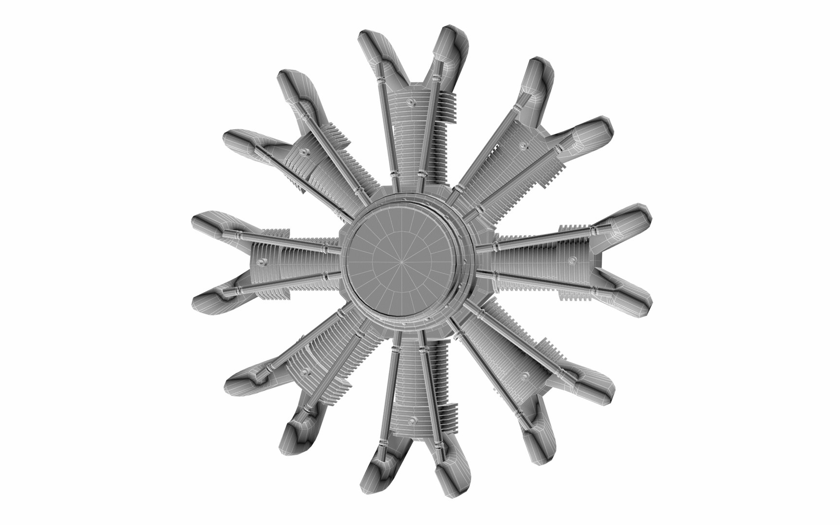 3D Radial Engine Clock - TurboSquid 2104622