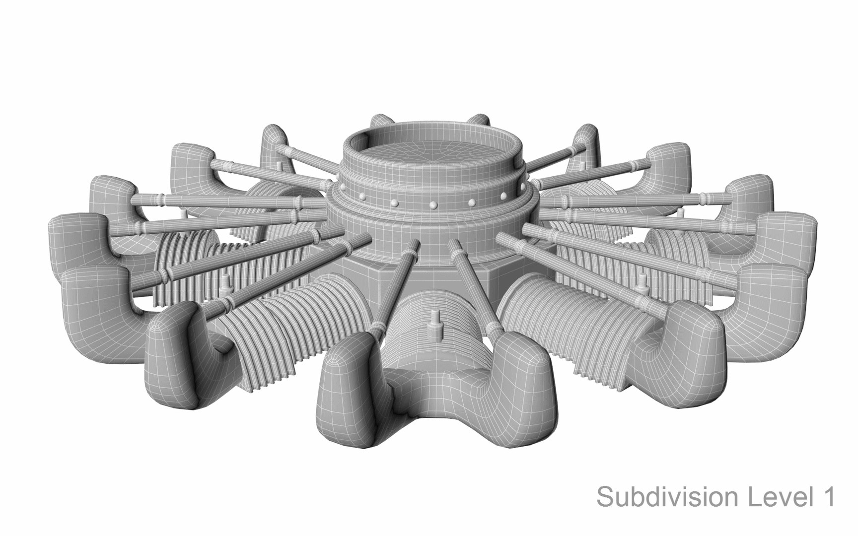 3D Radial Engine Clock - TurboSquid 2104622