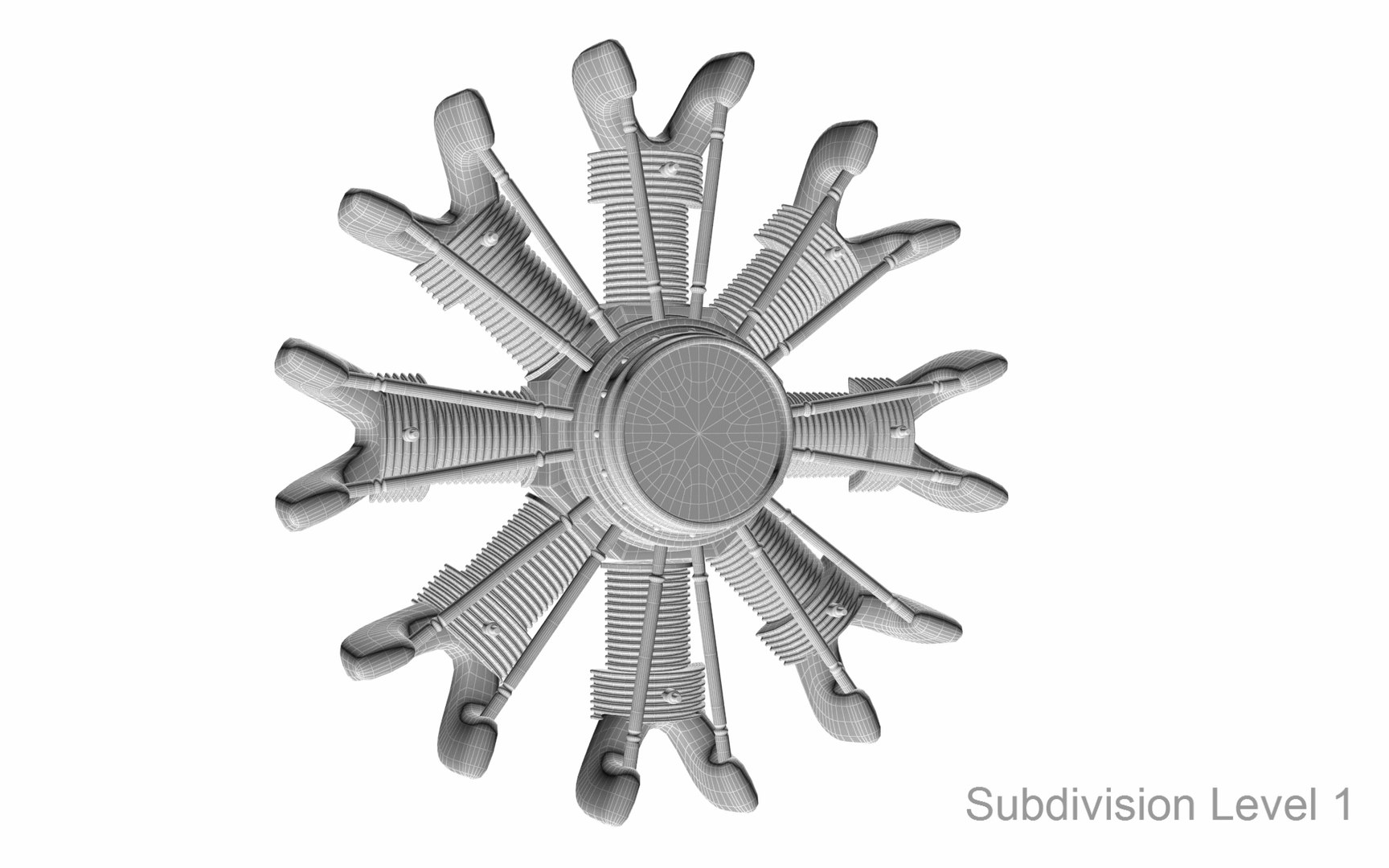 3D Radial Engine Clock - TurboSquid 2104622
