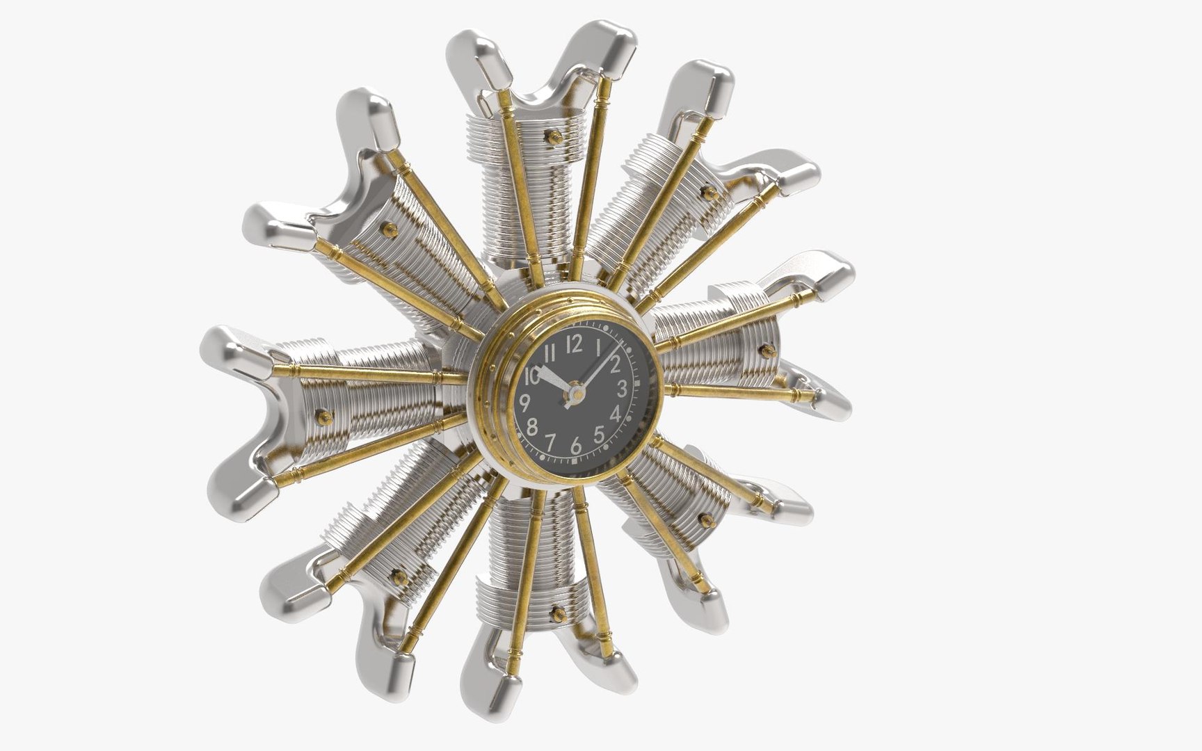 3D Radial Engine Clock - TurboSquid 2104622