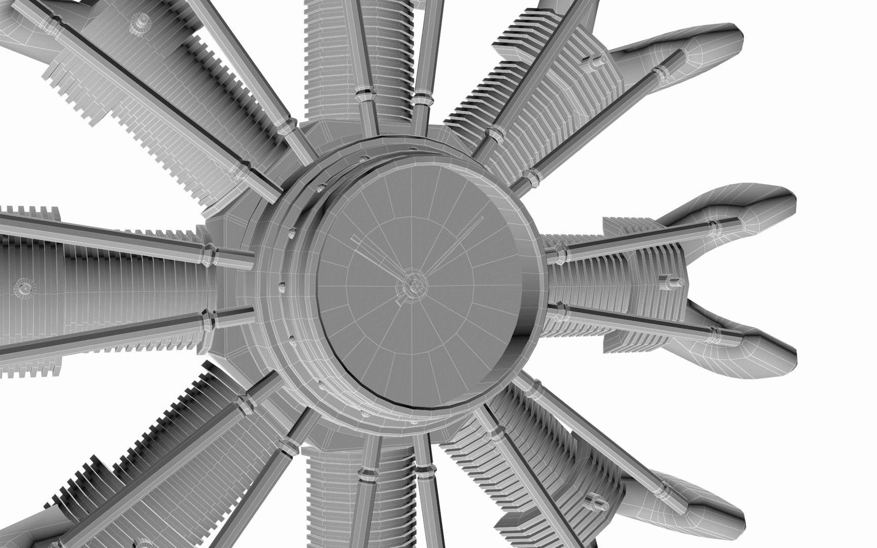 3D Radial Engine Clock - TurboSquid 2104622