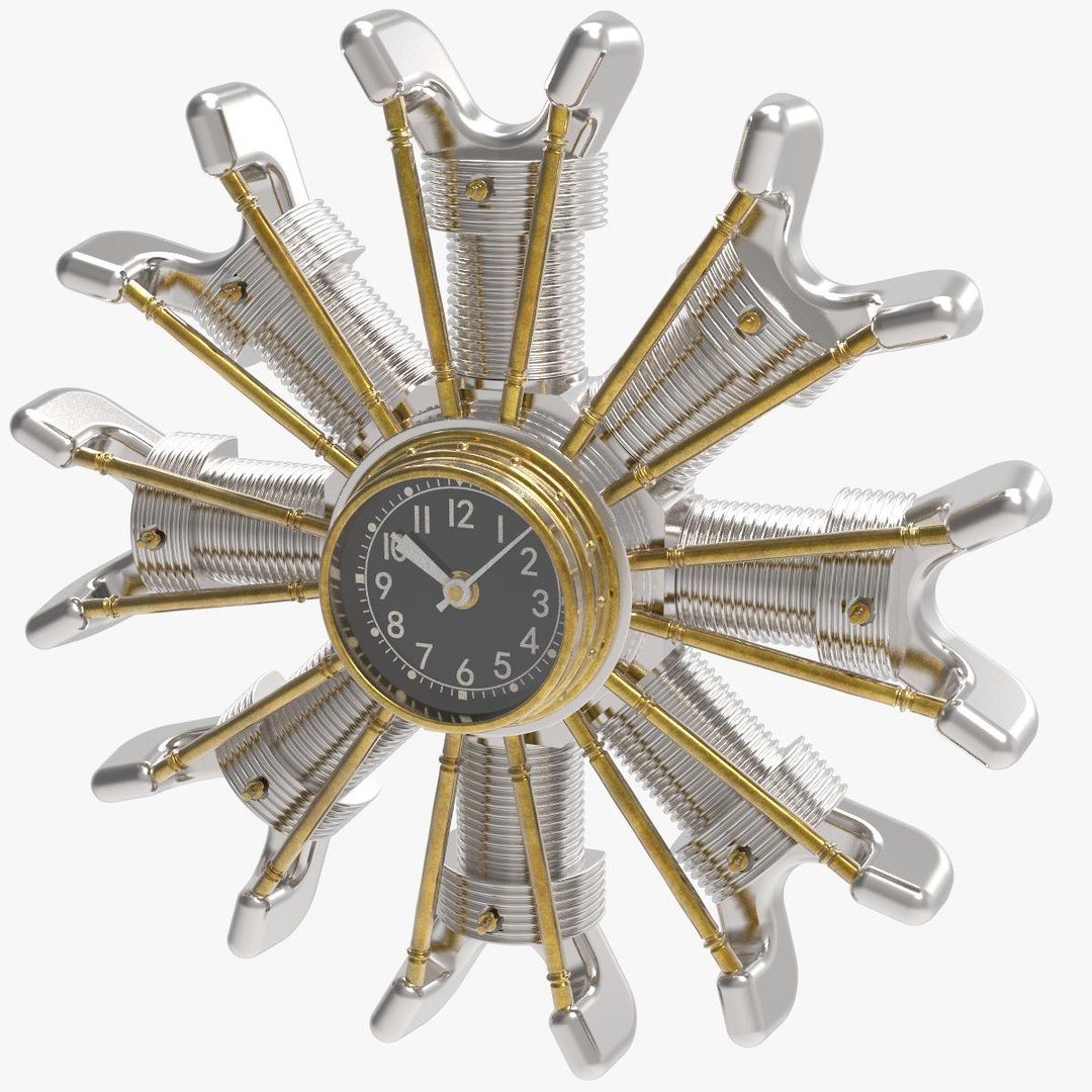 3D Radial Engine Clock - TurboSquid 2104622