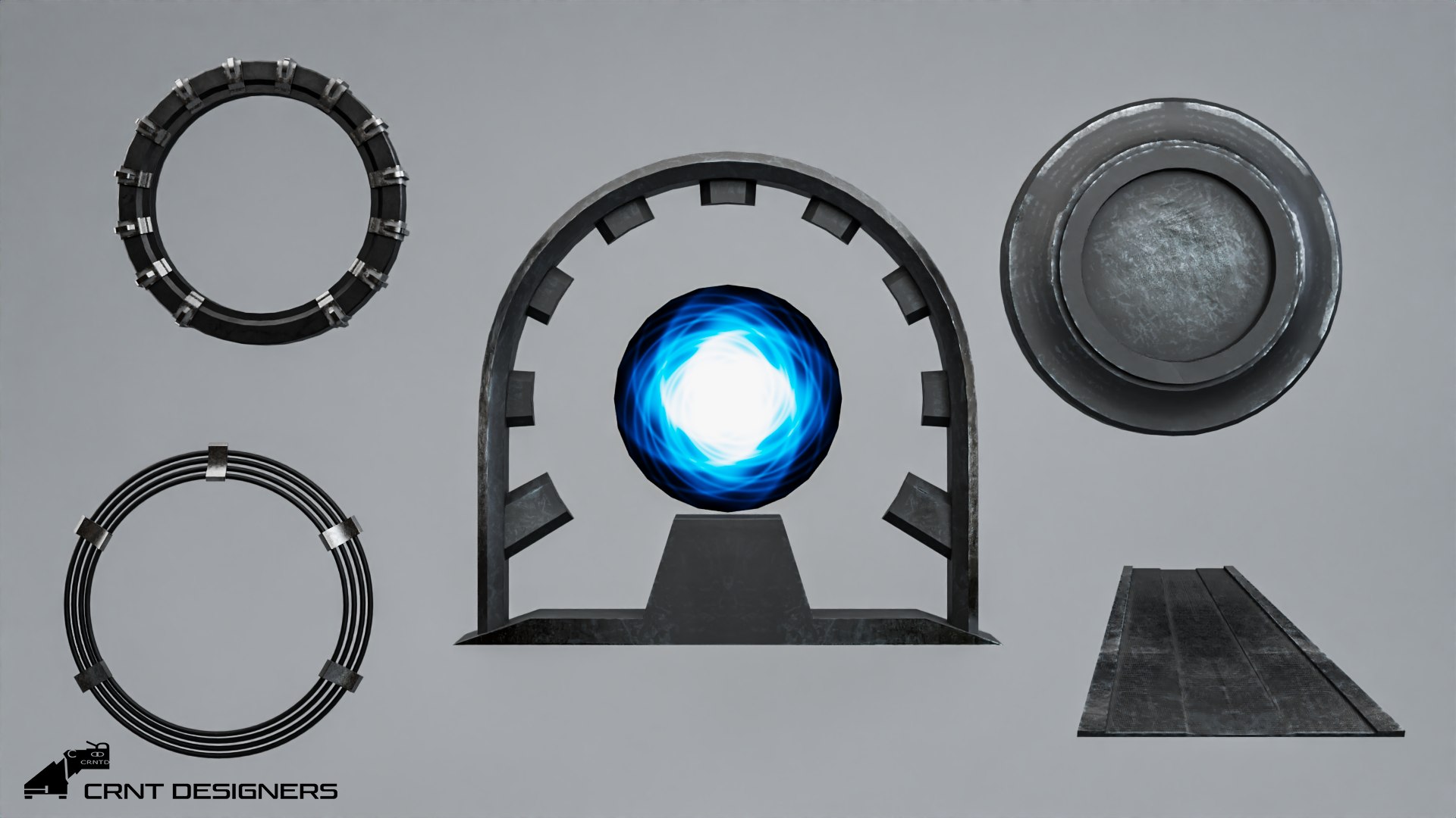 3D Sci-Fi Portal Low-poly 3D Model Model - TurboSquid 2185250