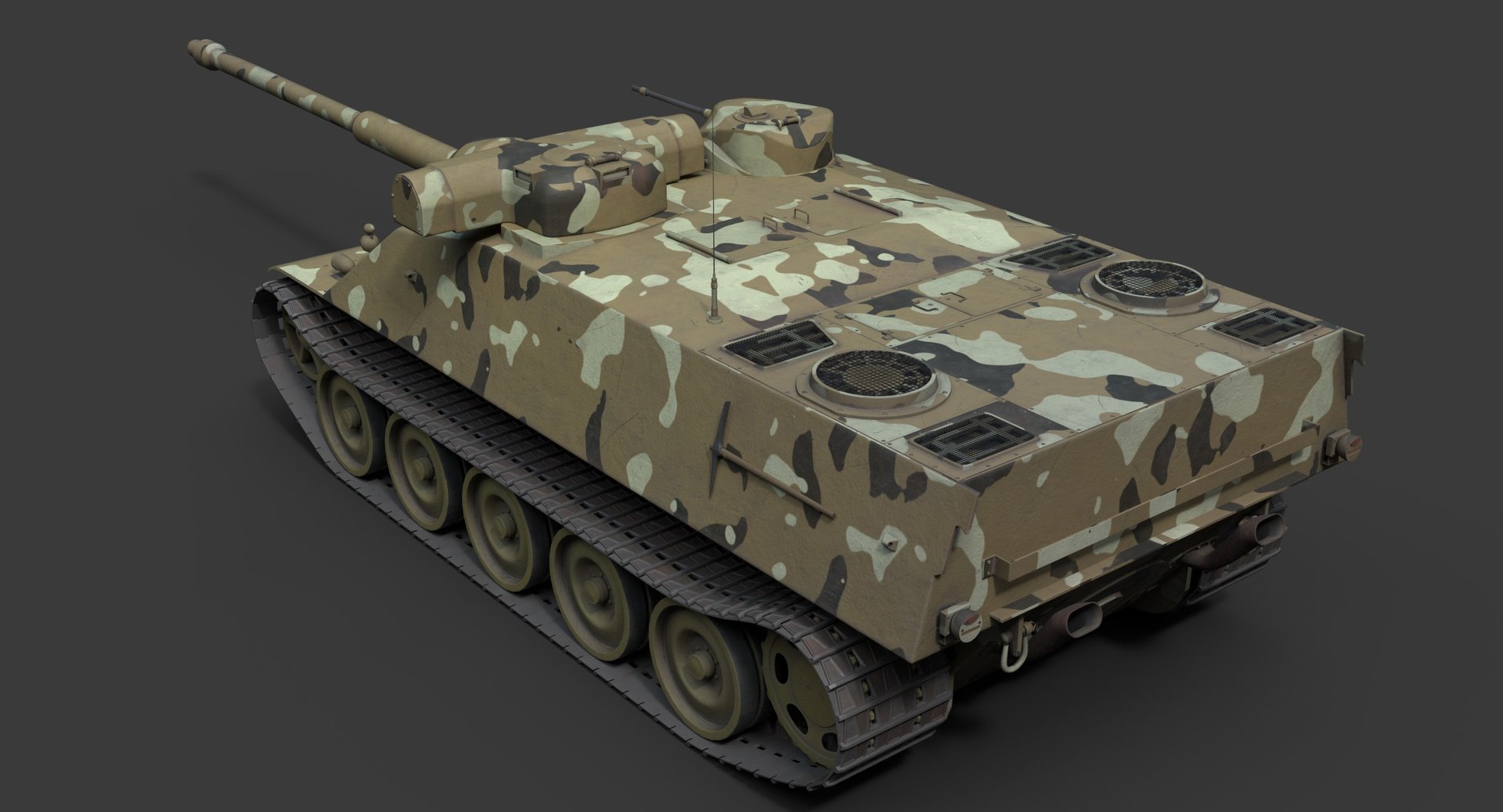 3D franch heavy tank amx model - TurboSquid 1334847