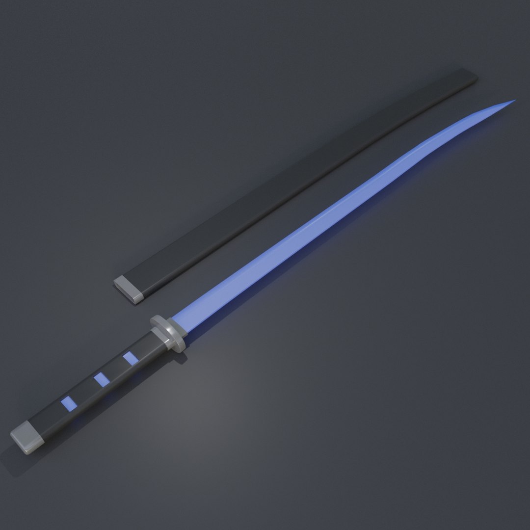 3D Blue SciFi Glowing Sword - TurboSquid 1986140