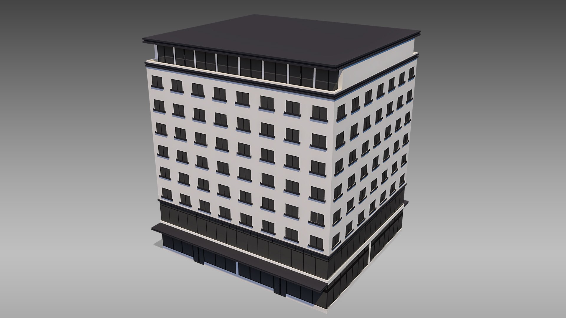 3D Commercial Building 002 model - TurboSquid 1725857