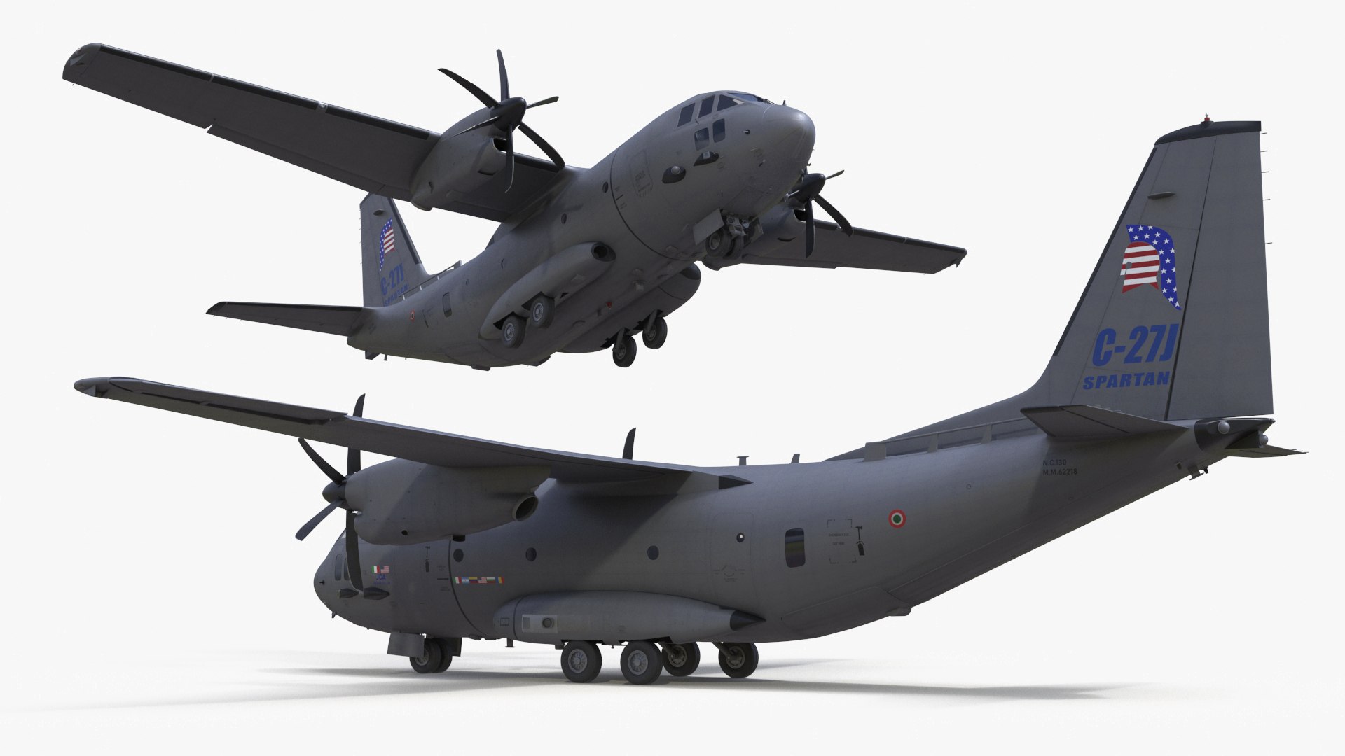 3D Aircraft C-27J Spartan Italian Rigged - TurboSquid 2290791