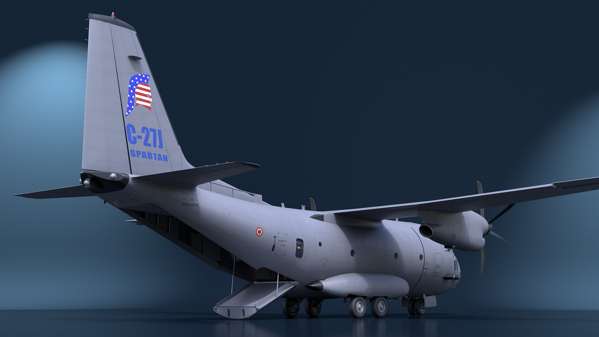 3D Aircraft C-27J Spartan Italian Rigged - TurboSquid 2290791