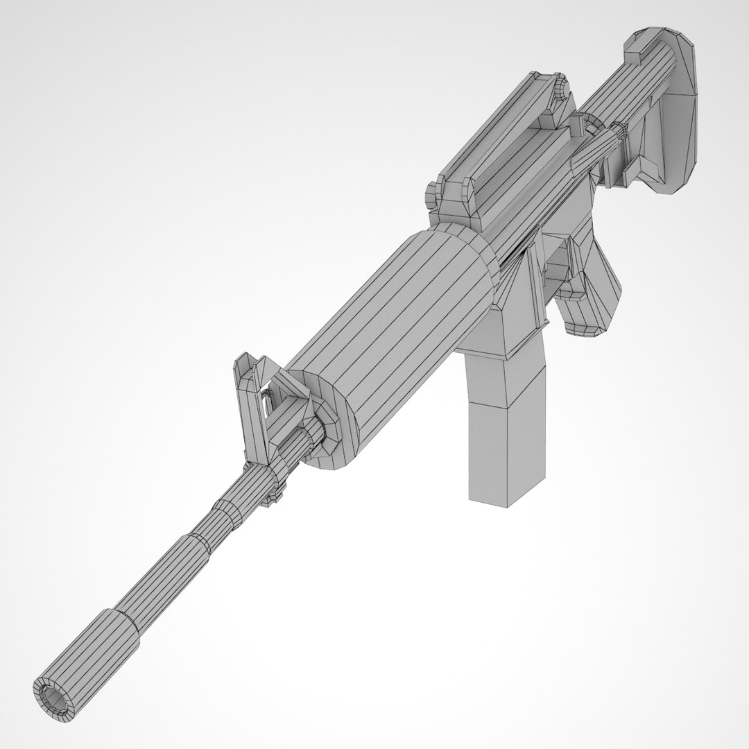 M4 Gun 3D Model - TurboSquid 1306113