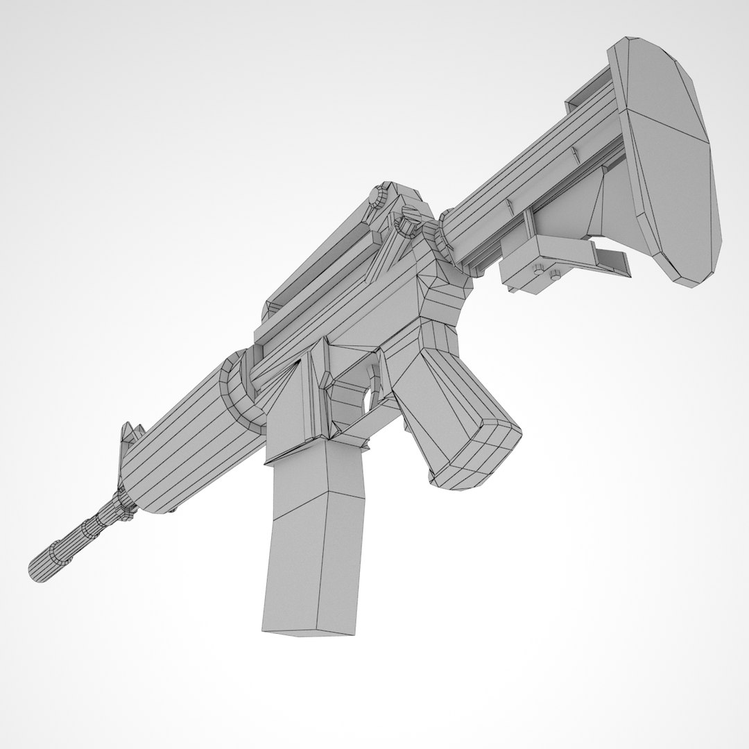 M4 Gun 3D Model - TurboSquid 1306113
