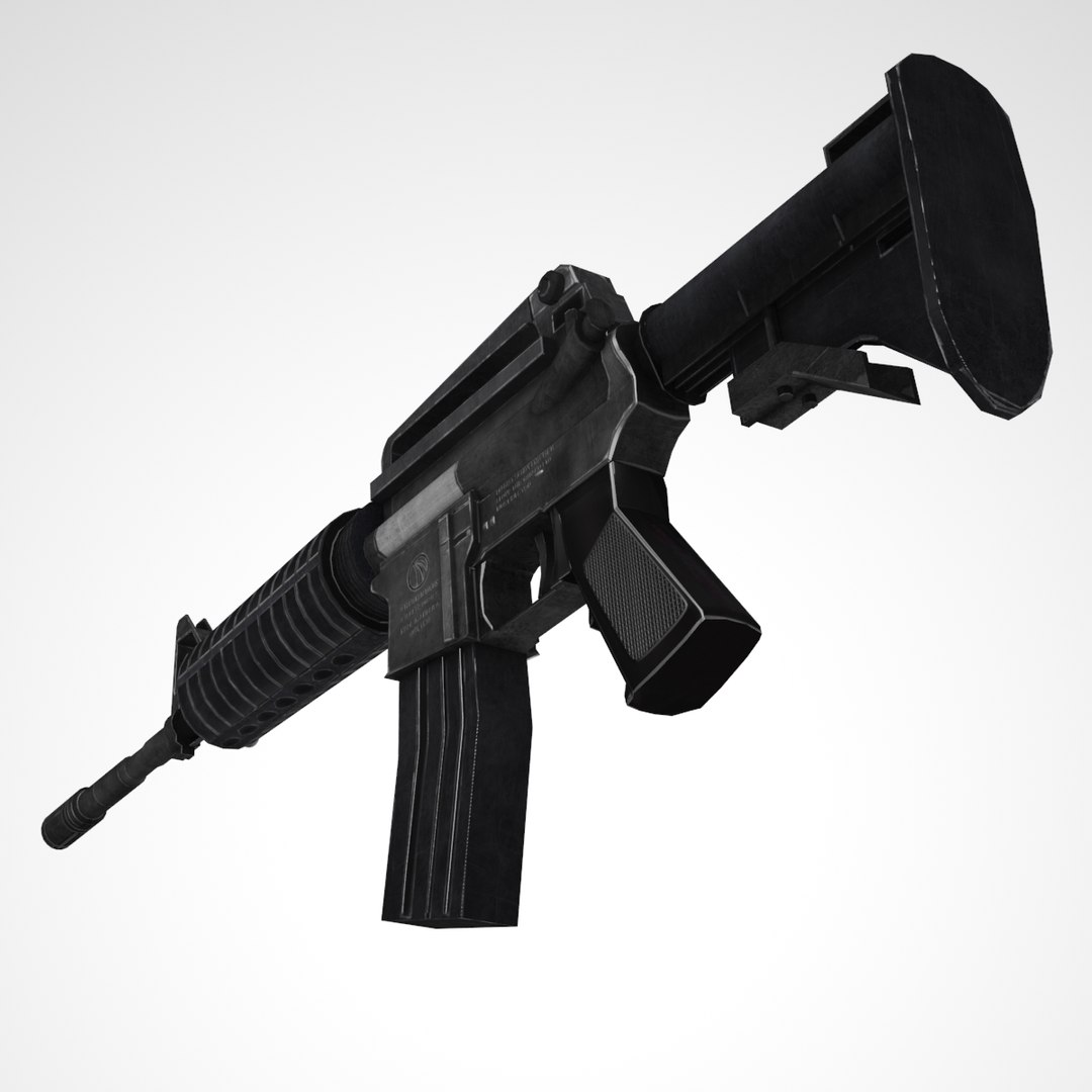 M4 Gun 3D Model - TurboSquid 1306113