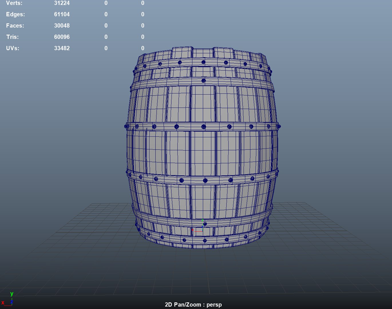 Barrel Unwrapped 3D Model - TurboSquid 1340165