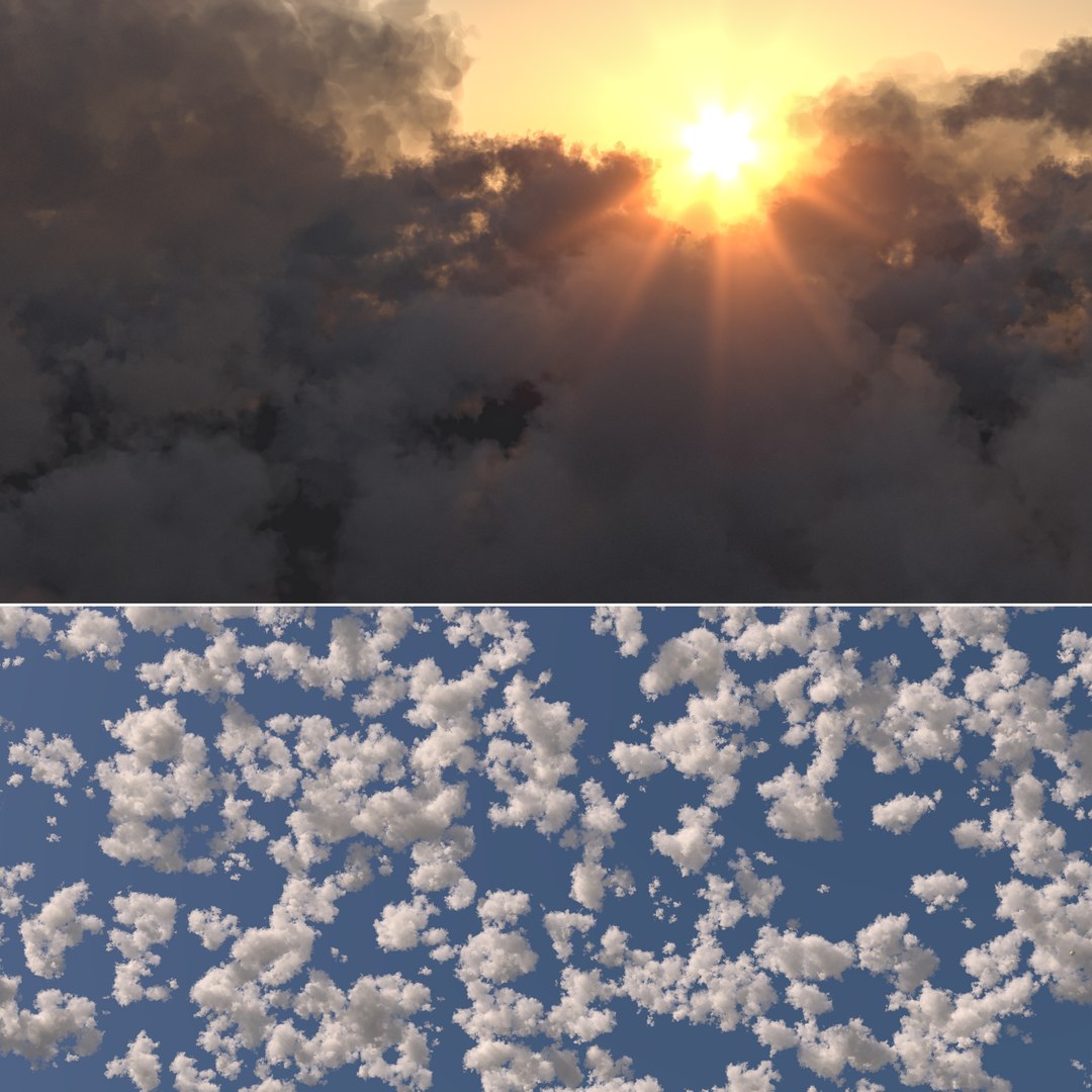 3D Cloudy Sky - Polygon Clouds - TurboSquid 1897030