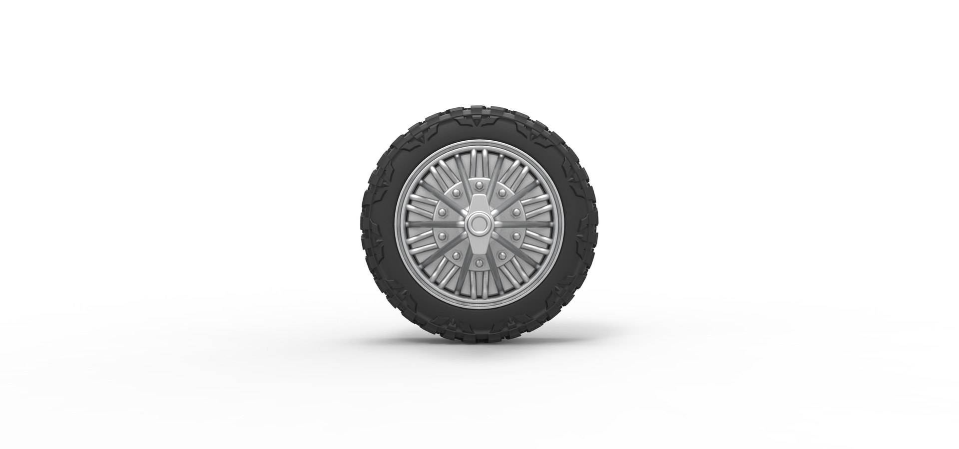 3D Diecast Front Slab Semi Wheel For Pickup Scale 1 To 25 - TurboSquid ...